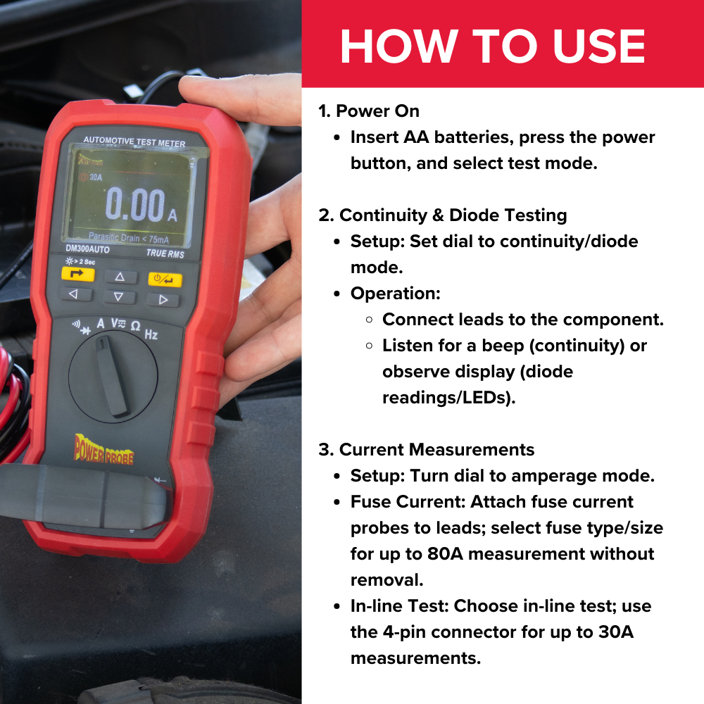 DM300AUTO - Automotive Digital Multimeter – Power Probe
